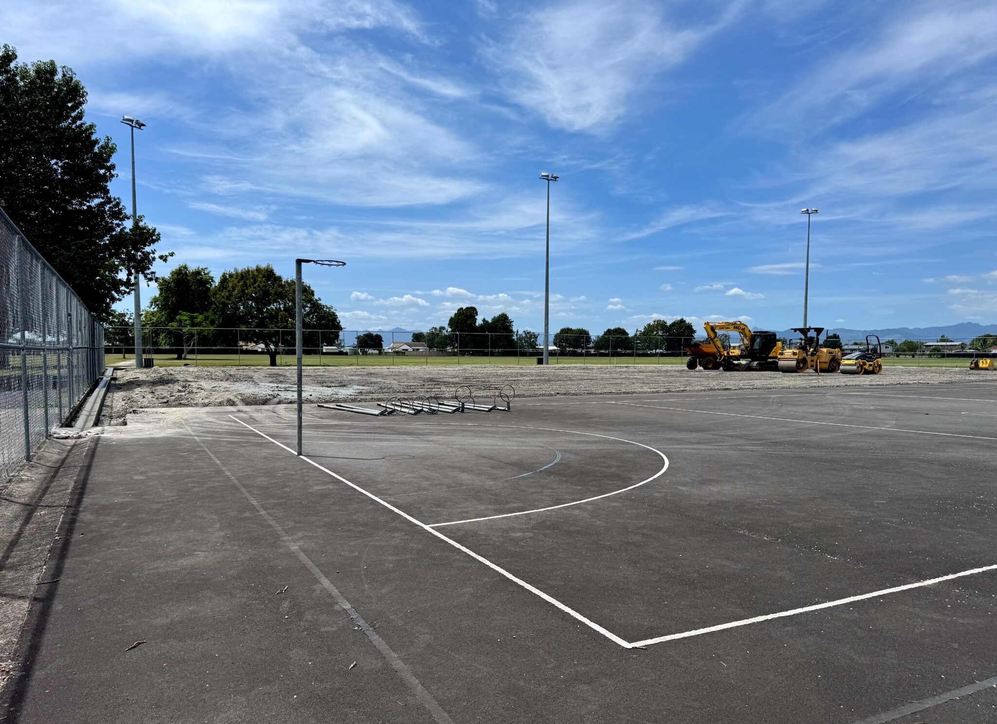 Curve balls aside, work starts on Ngātea netball courts – The Valley ...